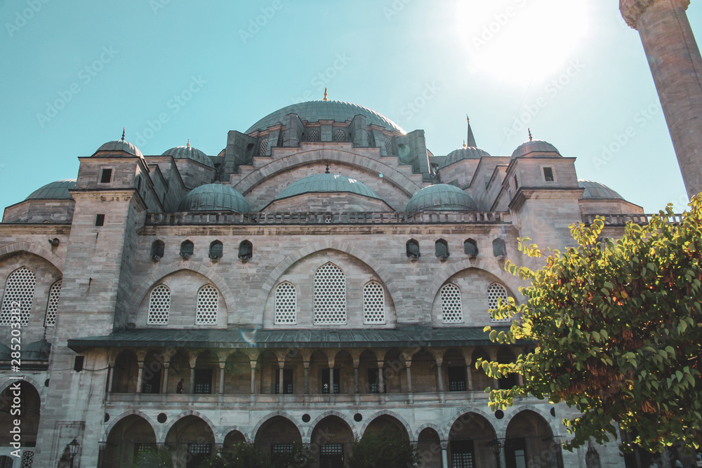 Suleymaniye Mosque, the mosque of Suleyman the Magnificent in Istanbul ...