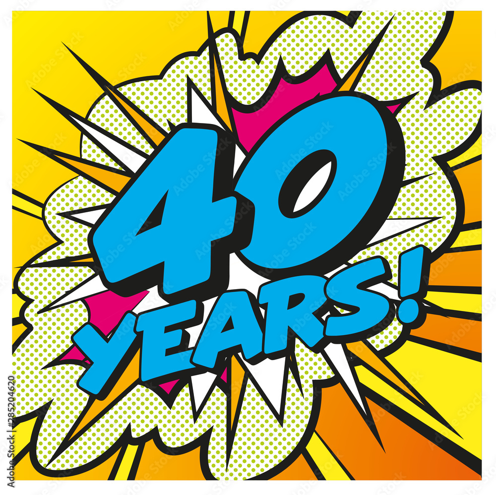 Carte Happy Birthday 40 years Stock Vector | Adobe Stock