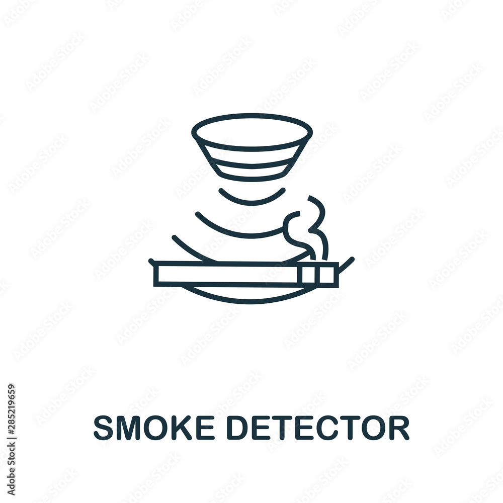 Smoke Detector outline icon. Thin line style from sensors icons ...
