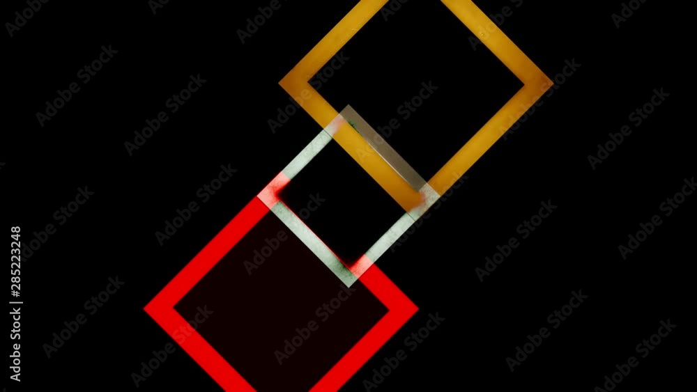 Graphic 2D video pattern of moving rhombus shapes, composed of ...