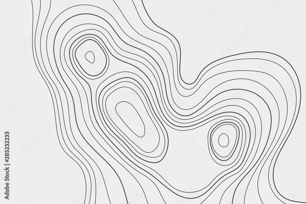 Topography vector illustration. Map on the ground. High lines Stock ...