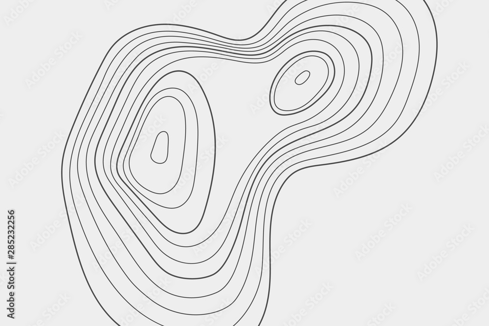 Topography vector illustration. Map on the ground. High lines Stock ...