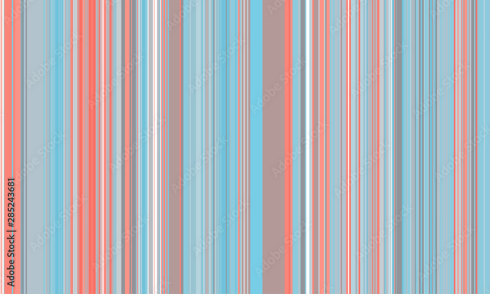 Coral color vertical stripes and lines. Vector seamless pattern ...