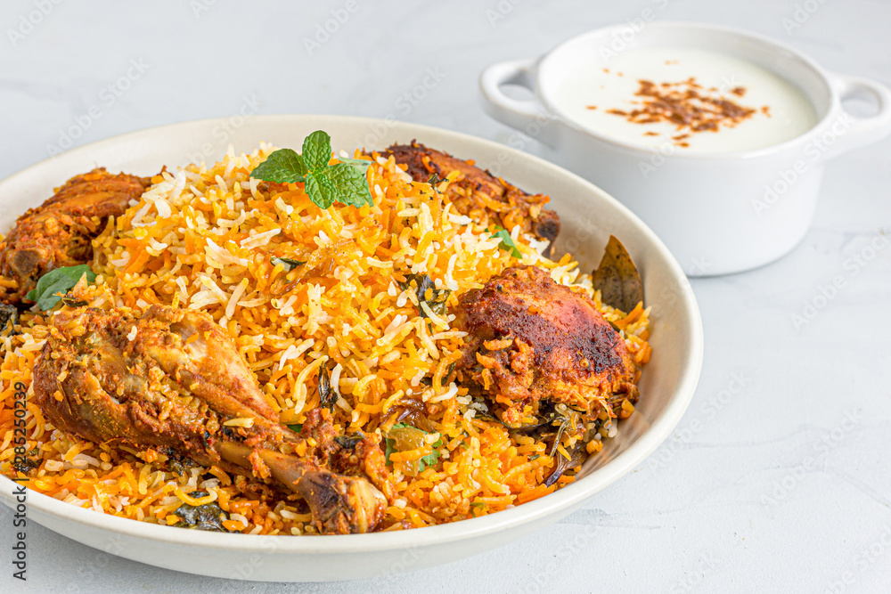 Chicken Biryani With Raita