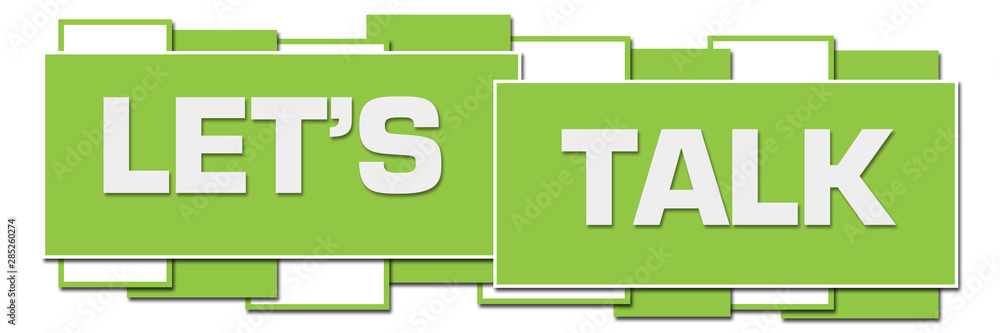Lets Talk Green White Horizontal Squares Boxes Stock Illustration ...