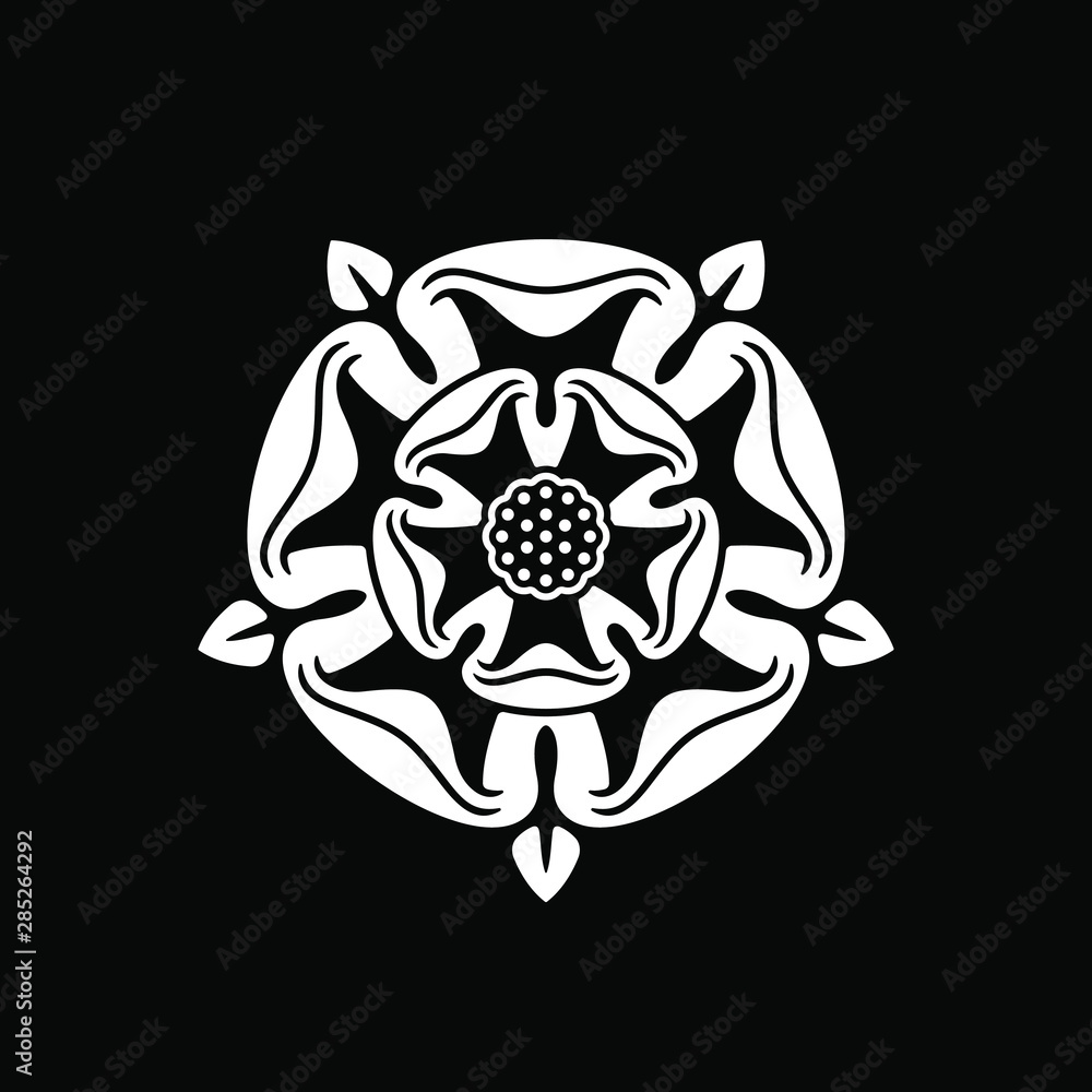 Tudor Rose Ancient Vector Symbol Stock Vector | Adobe Stock