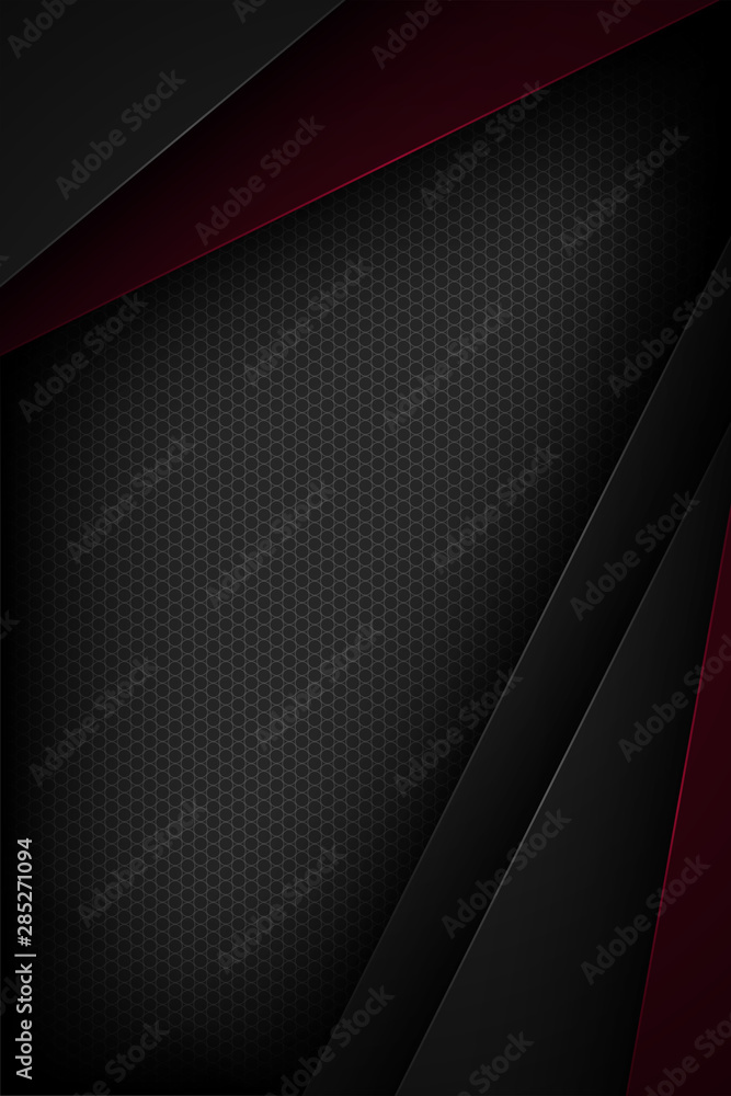 Black abstract vector background with overlapping characteristics ...