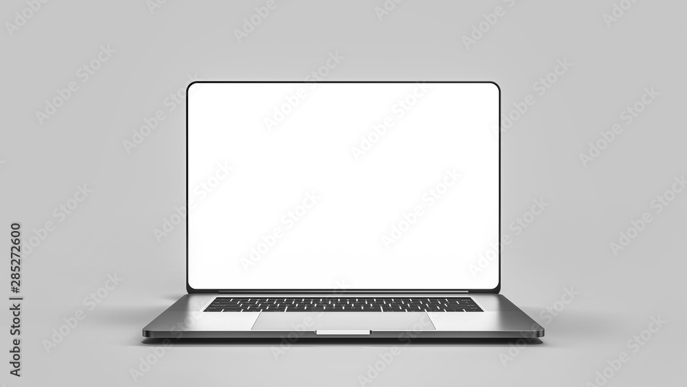 Laptop template isolated on white. Template, mockup. Stock Photo ...
