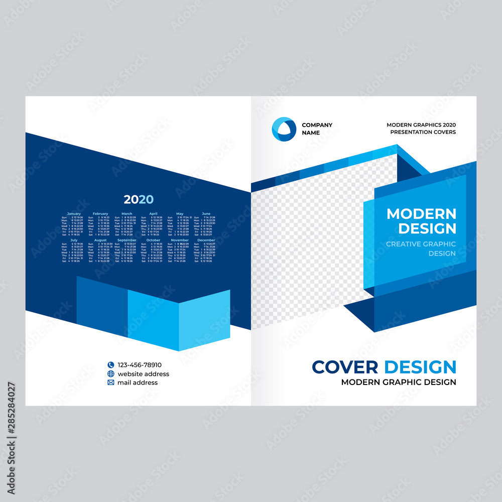 Cover design for product presentation, creative layout of booklet cover ...
