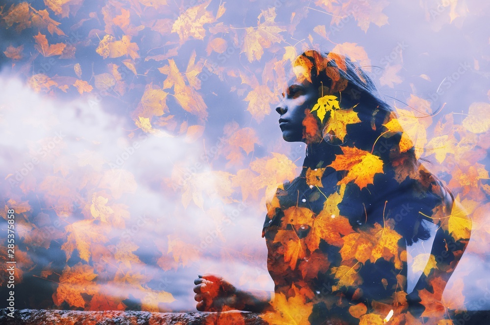 Girl Falling From Clouds