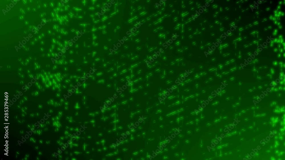 Wireframe data grid. Moving green abstract background. Motion ...