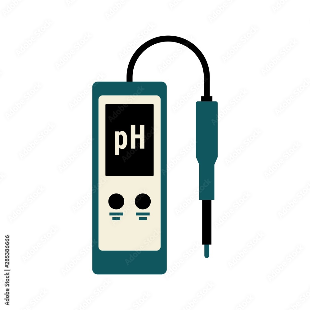 Portable digital pH meter Stock Illustration | Adobe Stock