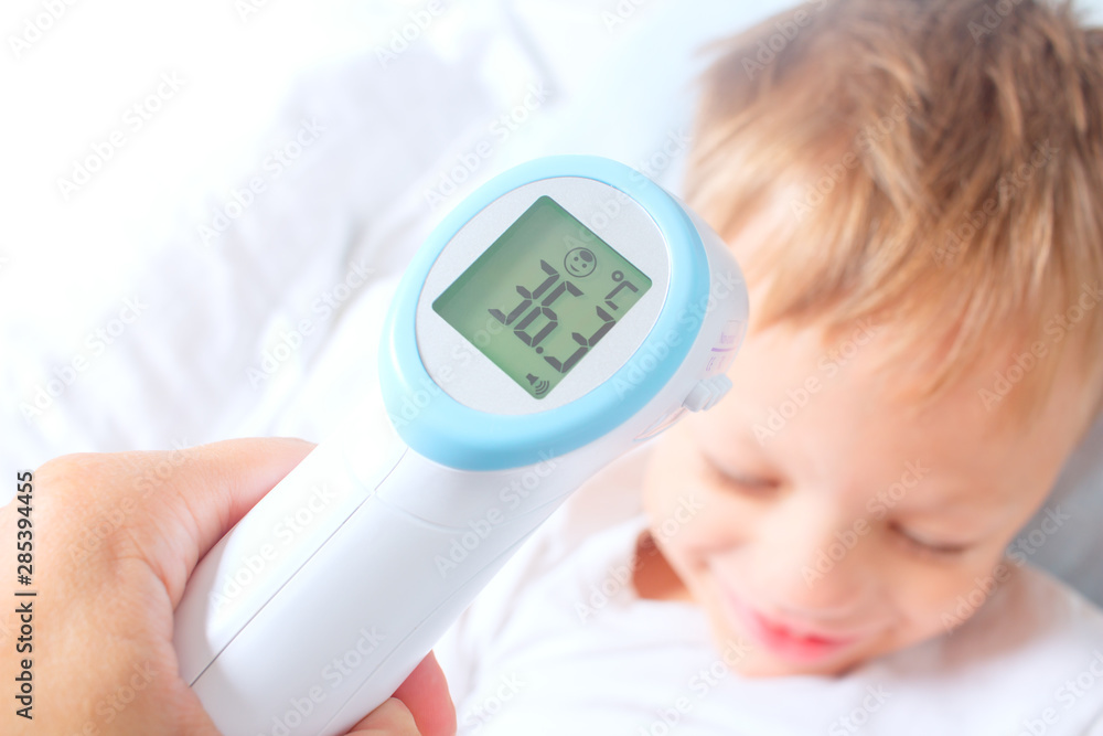 A non-contact digital infrared thermometer recorded the normal body ...