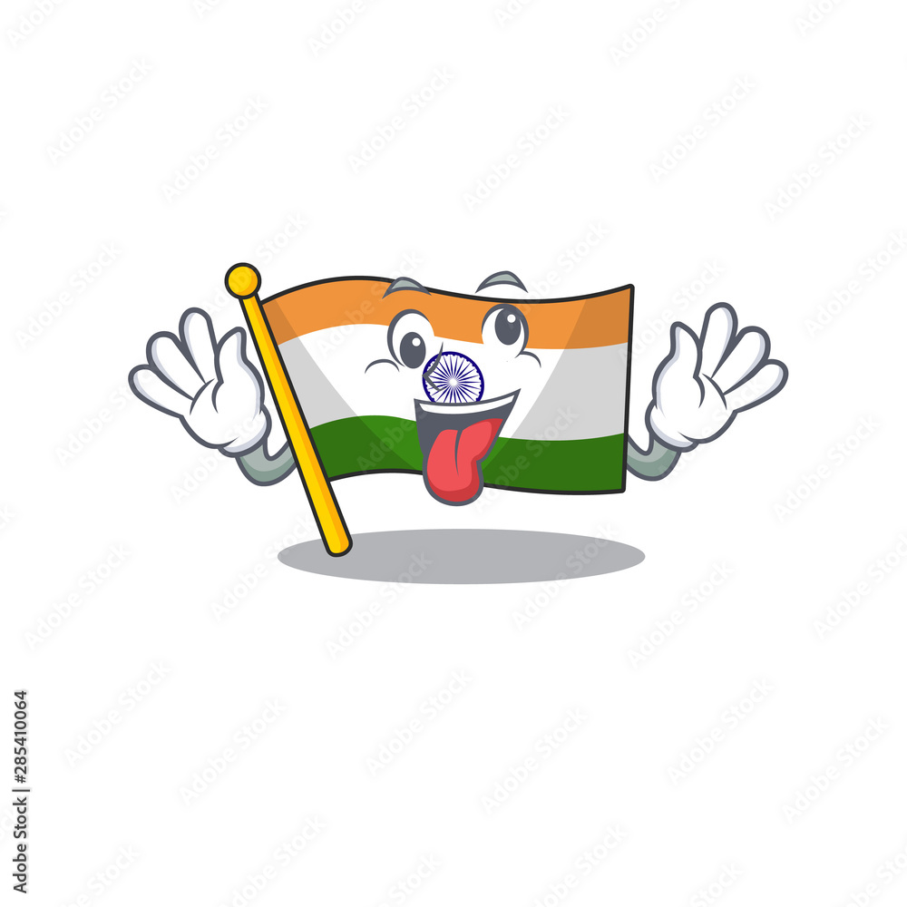 Crazy indian flag kept in cartoon cupboard Stock Vector | Adobe Stock
