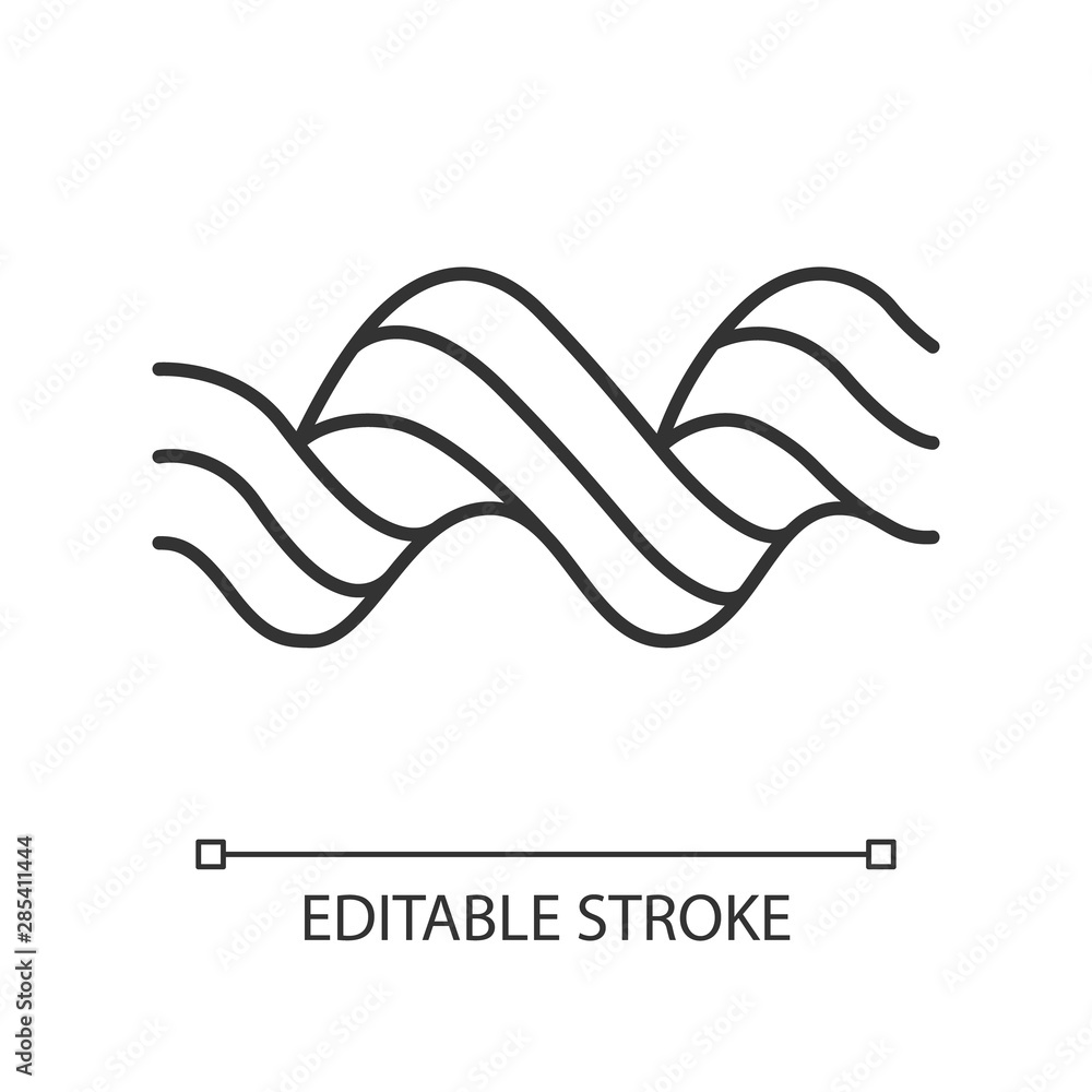Sound spiral wave linear icon. Thin line illustration. Music rhythm ...