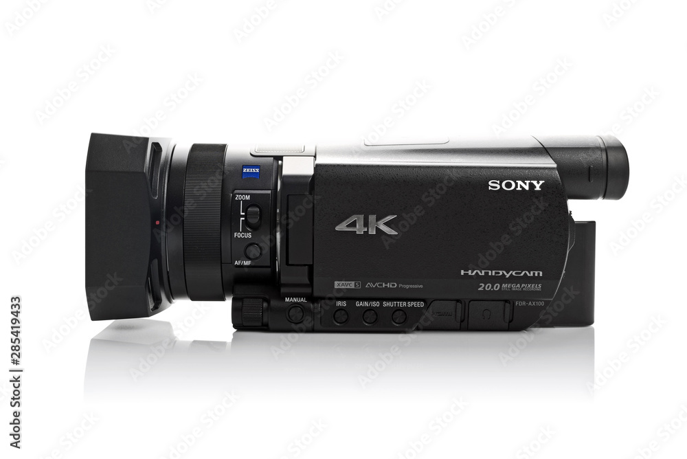 Sony FDR AX100 4k UHD Handycam Camcorder Stock Photo | Adobe Stock