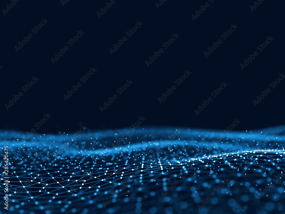Computer Geometric Digital Connection Structure Business Inteligence Technology Background