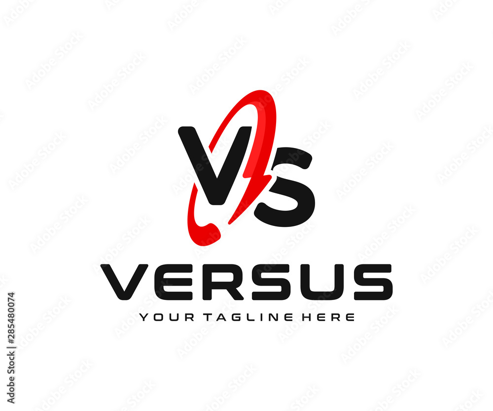 Letter vs with lightning logo design. Thunderbolt with ws letters ...