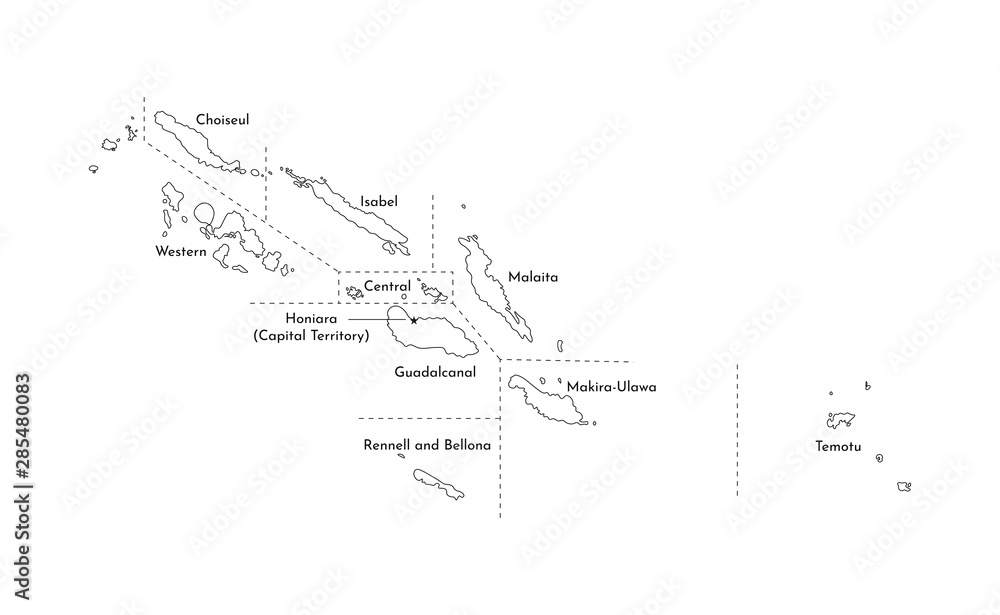 Vector isolated illustration of simplified administrative map of ...