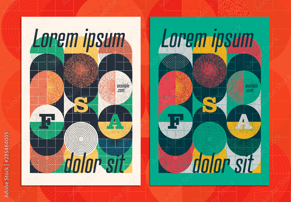 Geometric Poster Layout Stock Template | Adobe Stock