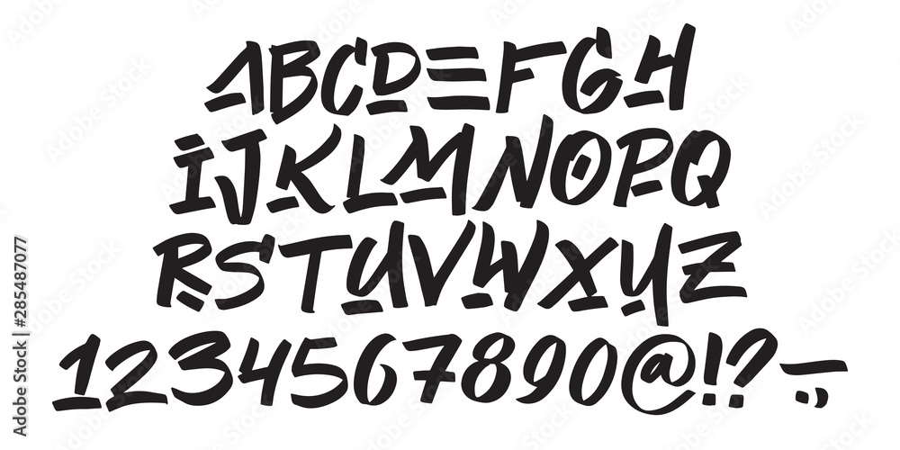 Graffiti Alphabet Lowercase And Uppercase
