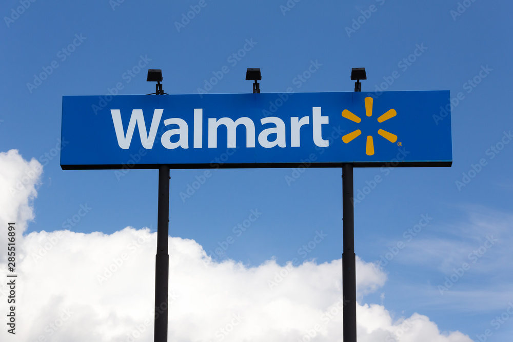 WalmartRetail Store Sign and Trademark Logo Stock Photo | Adobe Stock