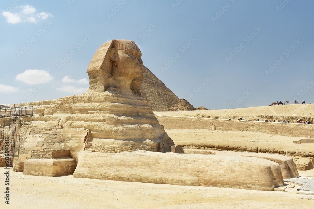 The Great Sphinx of Giza, is a mythical creature with the head of a ...