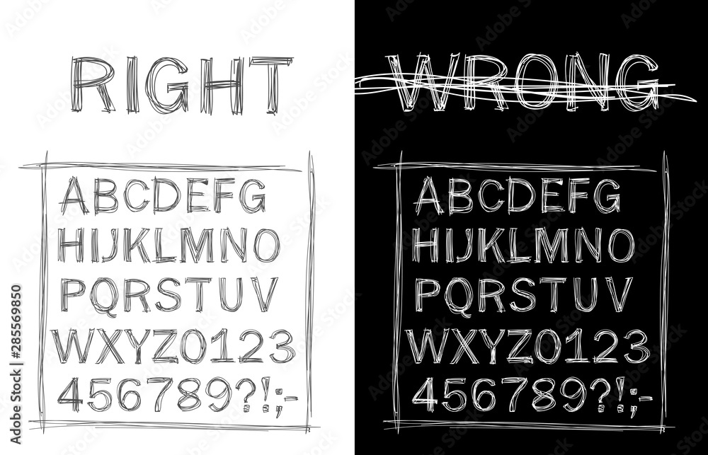 Poster Handwritten sloppy style font – Wall Art | UkPosters