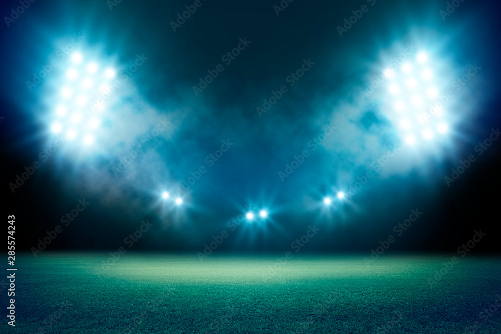 stadium in lights 3D rendering. Stock Illustration | Adobe Stock