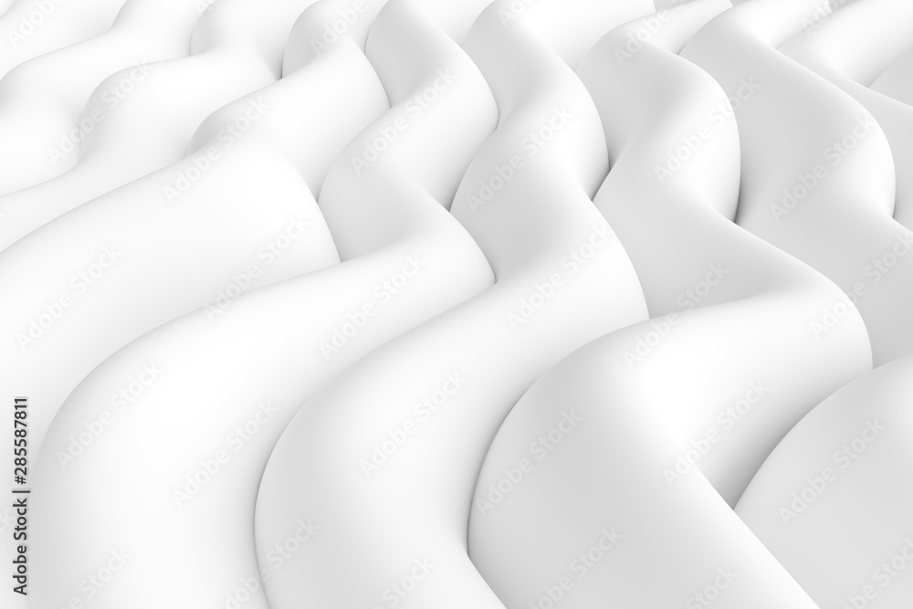 White Wave Background. Abstract Minimal Exterior Design Stock ...