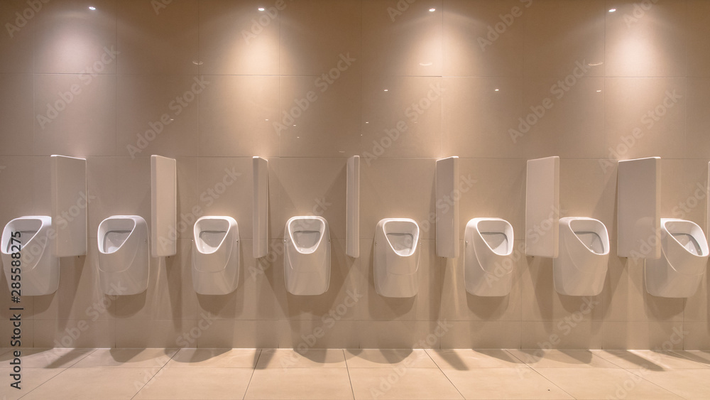 Row of modern Urinals Stock Photo | Adobe Stock