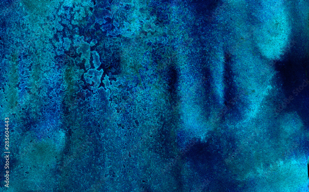 Aquarelle painted ink canvas, cosmic card template for modern design ...