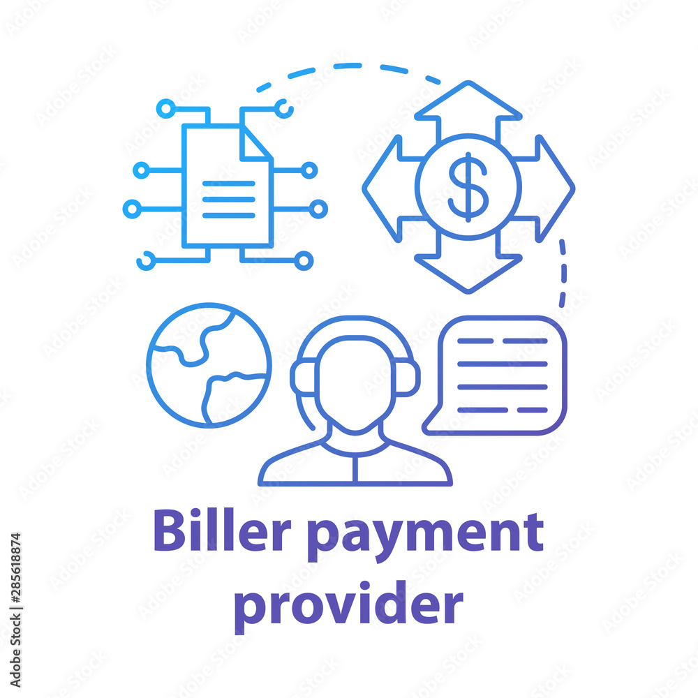 Biller payment provider concept icon. Billing idea thin line ...