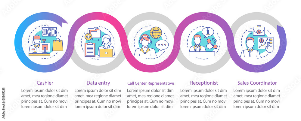 Finding part time jobs vector infographic template. Business ...