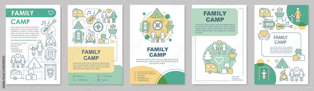 Family, parents and children, kids brochure template layout. Flyer ...