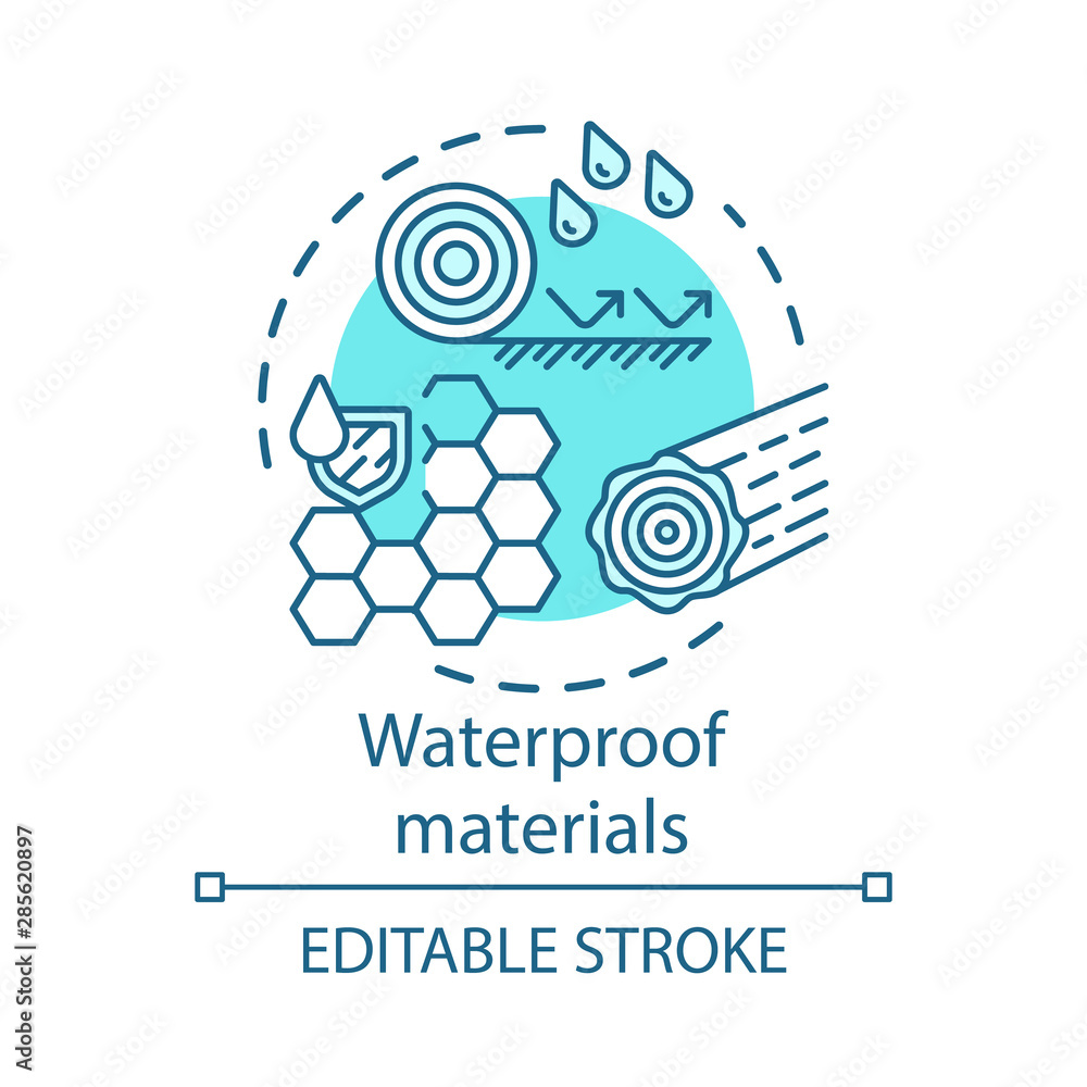 Vecteur Stock Water resistant materials concept icon. Waterproof ...