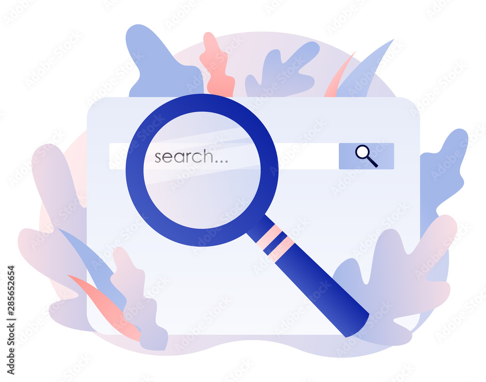 SEO Search Engine Optimization concept set. Flat cartoon style. Vector ...