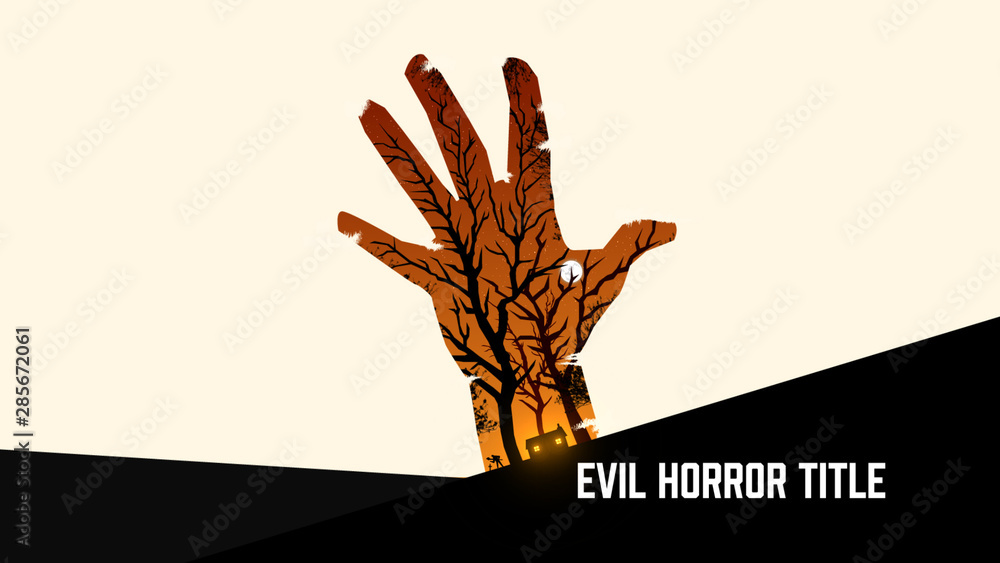 Evil Horror Movie Title Stock Template | Adobe Stock