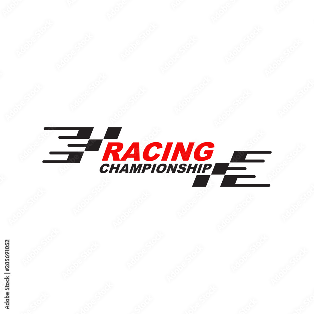 Race flag icon logo design vector template Stock Vector | Adobe Stock