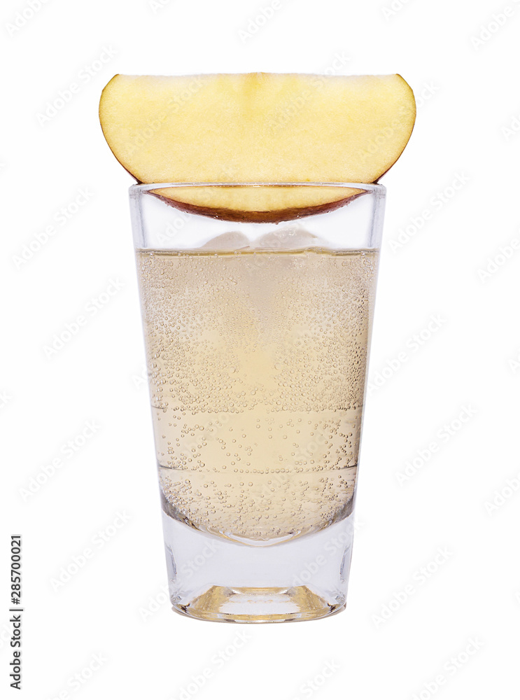 Glass of Apple Spritzer (Apfelschorle), Homemade Apple Spritzer with ...