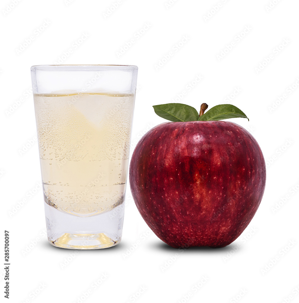 Glass of Apple Spritzer (Apfelschorle), Homemade Apple Spritzer with ...