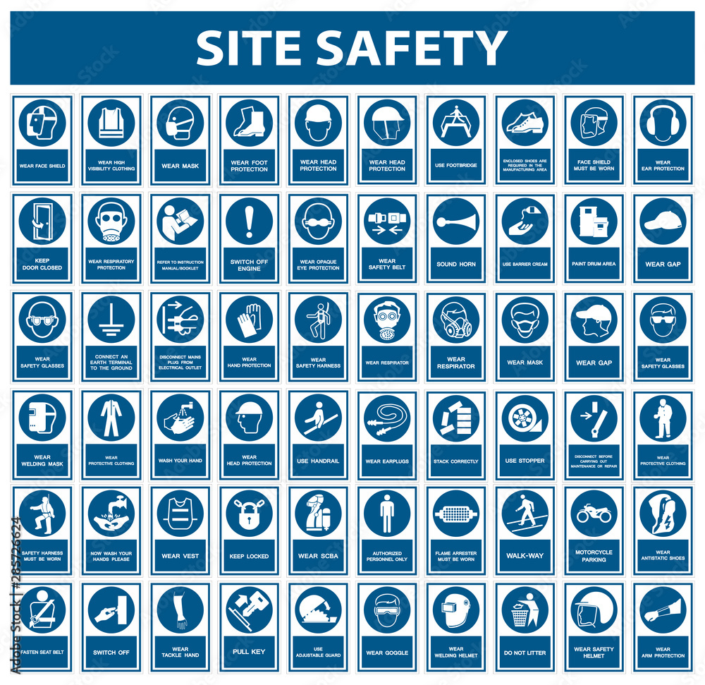 Safety PPE Must Be Worn Sign Isolate On White Background,Vector ...