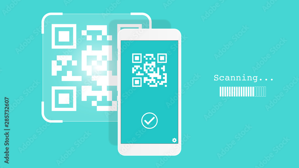 Scan QR Code (Front view) Stock Vector | Adobe Stock