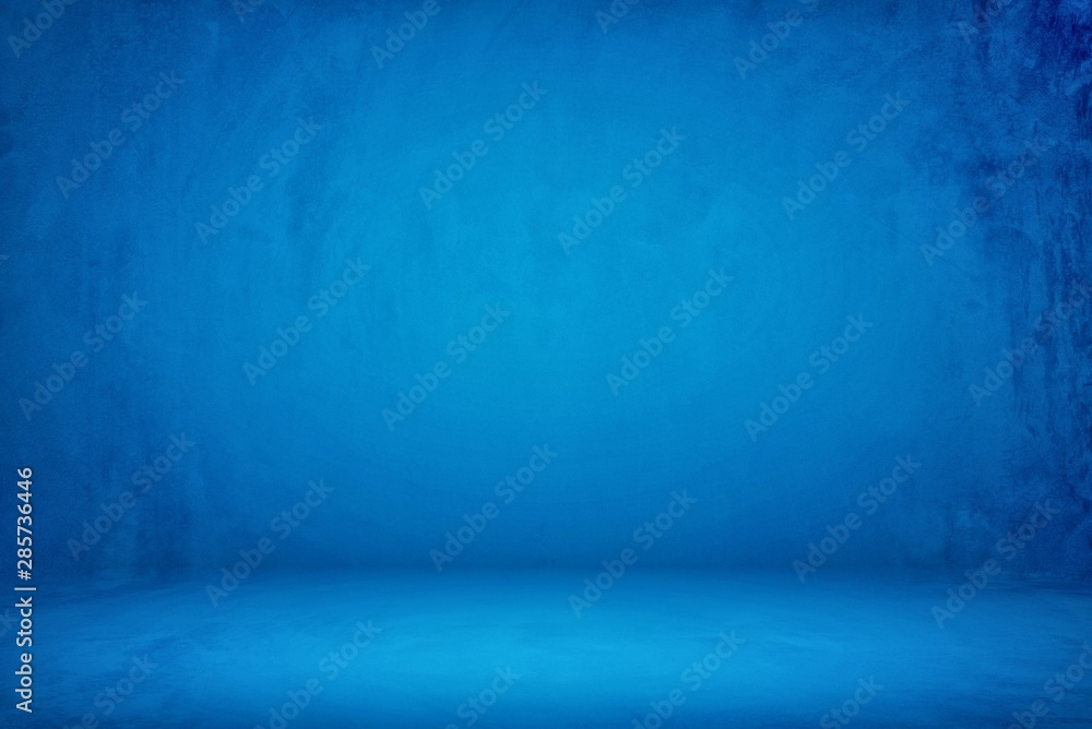 Abstract Blue Concrete Room Background Using for Product Presentation ...