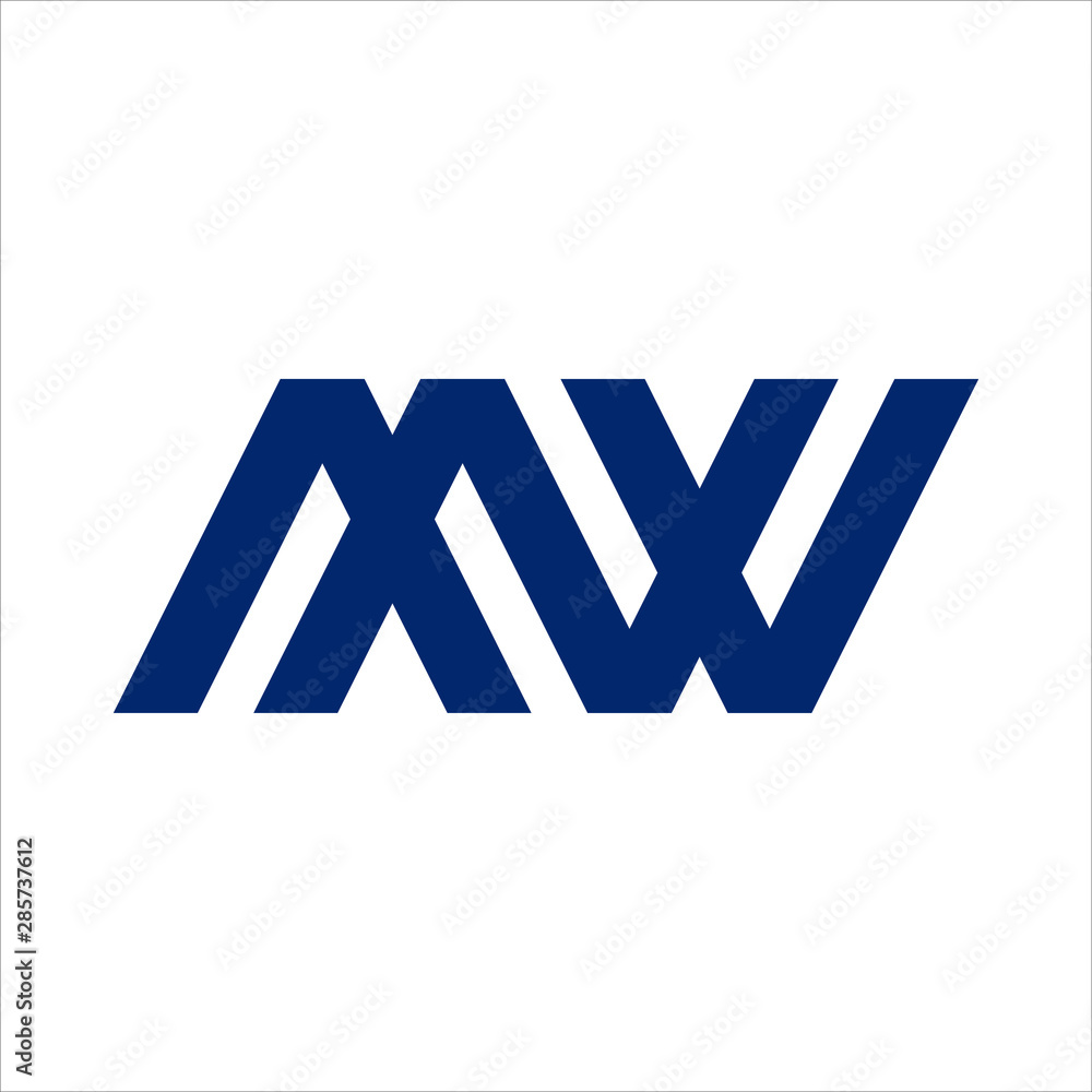 Letter M and W Vector logo. Stock Vector | Adobe Stock
