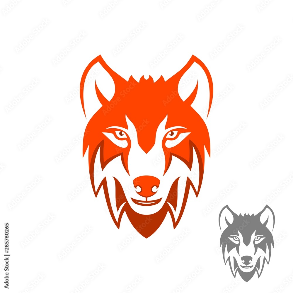wolf mascot logo vector Stock Vector | Adobe Stock