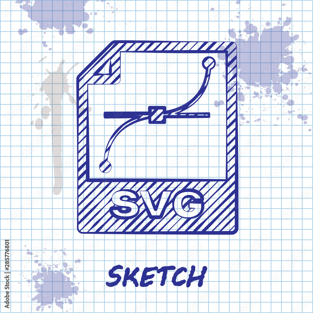 Sketch line SVG file document. Download svg button icon isolated on ...