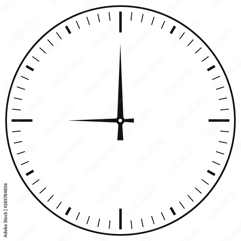 Watch dial. Vector illustration of a clock. Dial Stock Vector | Adobe Stock