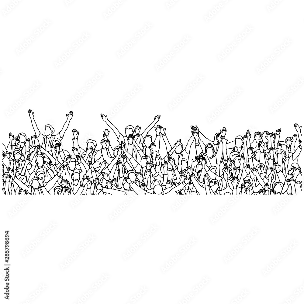 crowd of people cheering their favorite sport team on stadium vector ...