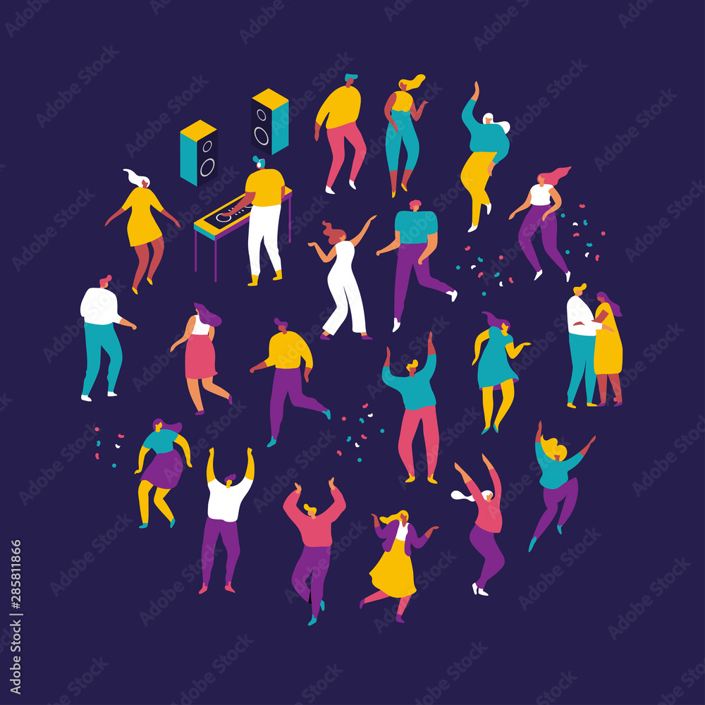 Large Group Of People Cartoon